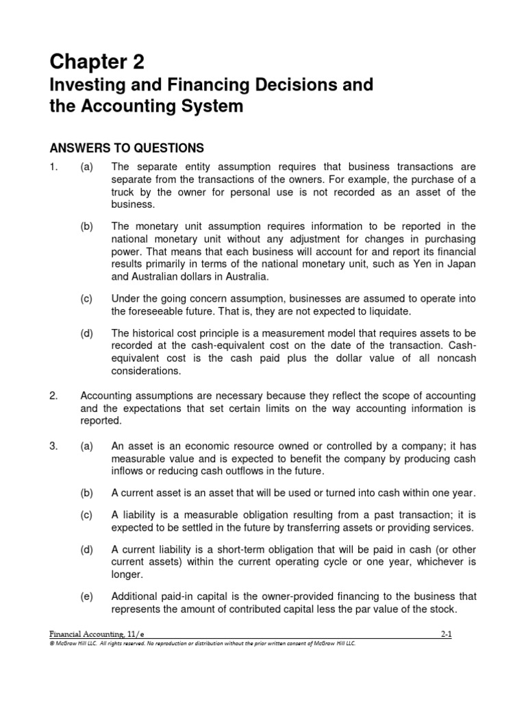 Accounting Assumptions and Principles | PDF | Debits And Credits ...