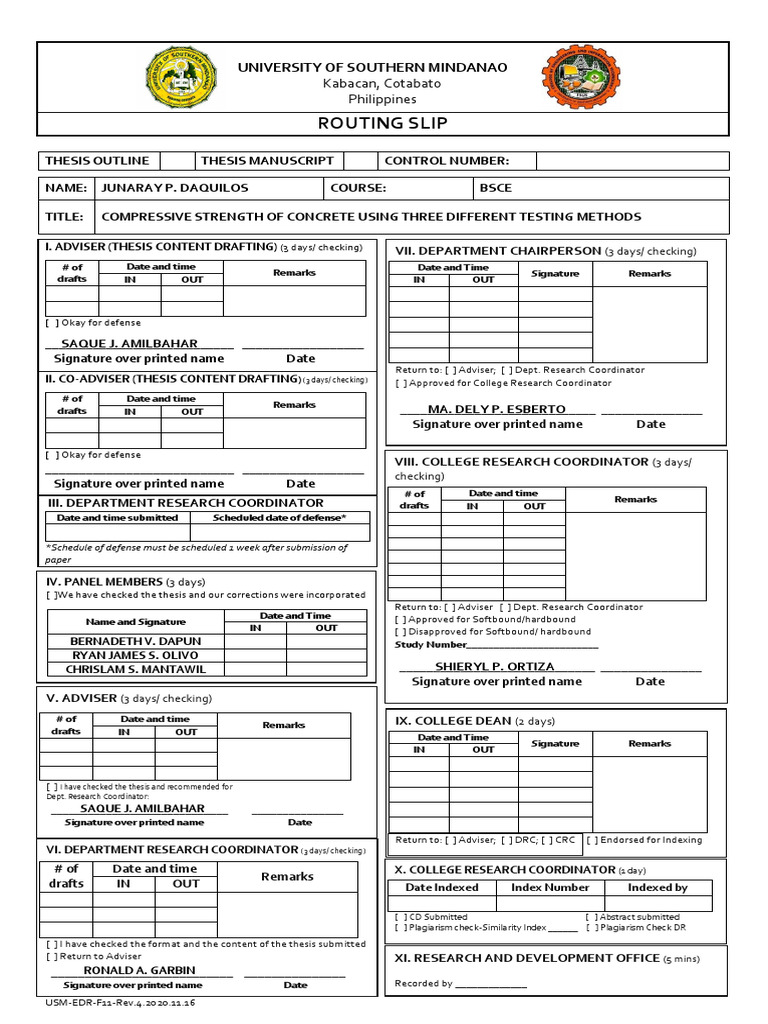 Routing Slip Shaqs | PDF