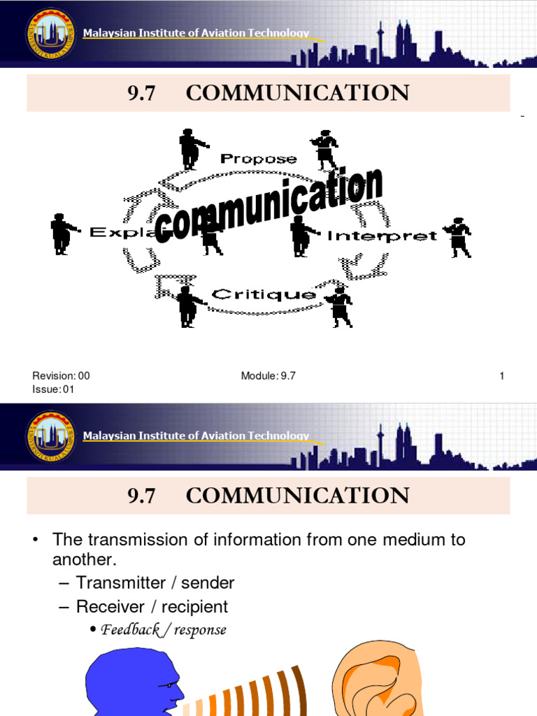 MIAT HUMAN FACTOR Topic 7 | PDF | Communication