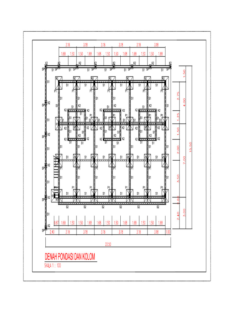 Denah Pondasi | PDF
