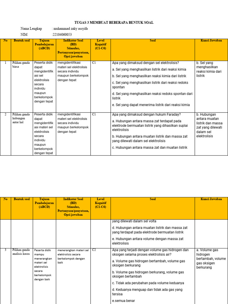 Contoh Soal c1-c6 | PDF