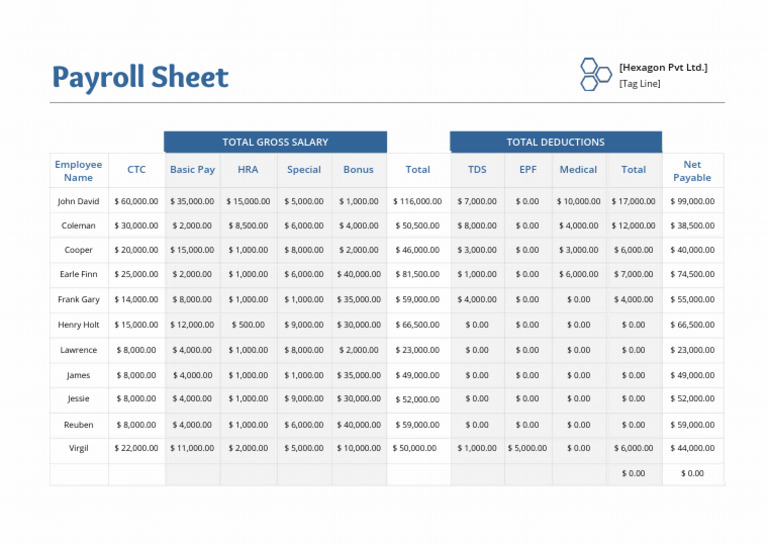 Payroll_Sheet_Template | PDF