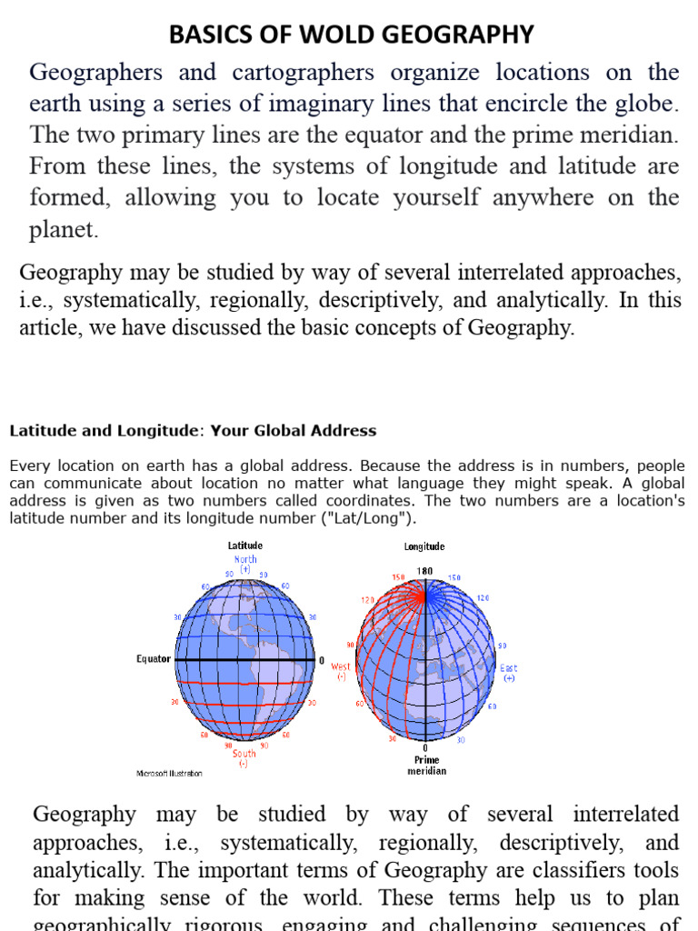 Understanding Latitude and Longitude Basics | PDF | Latitude | Equator