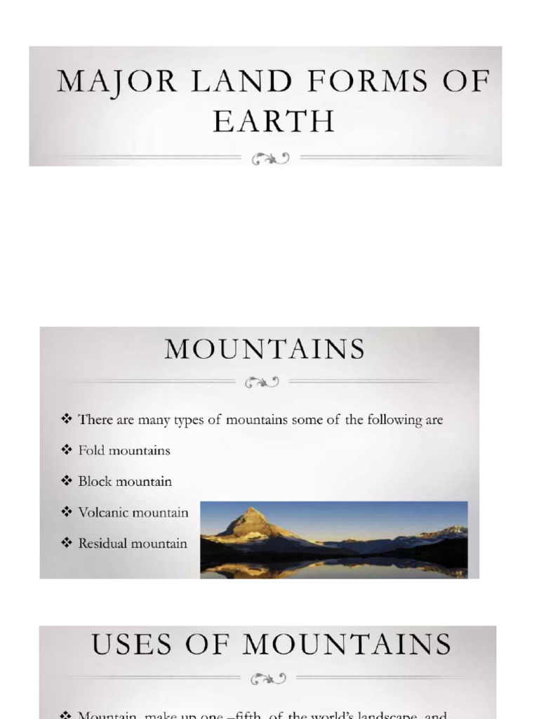 Major Land Forms | PDF