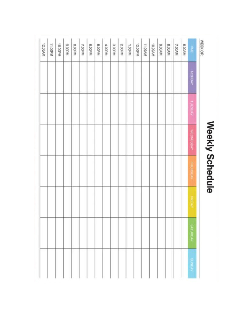 Weekly Schedule | PDF