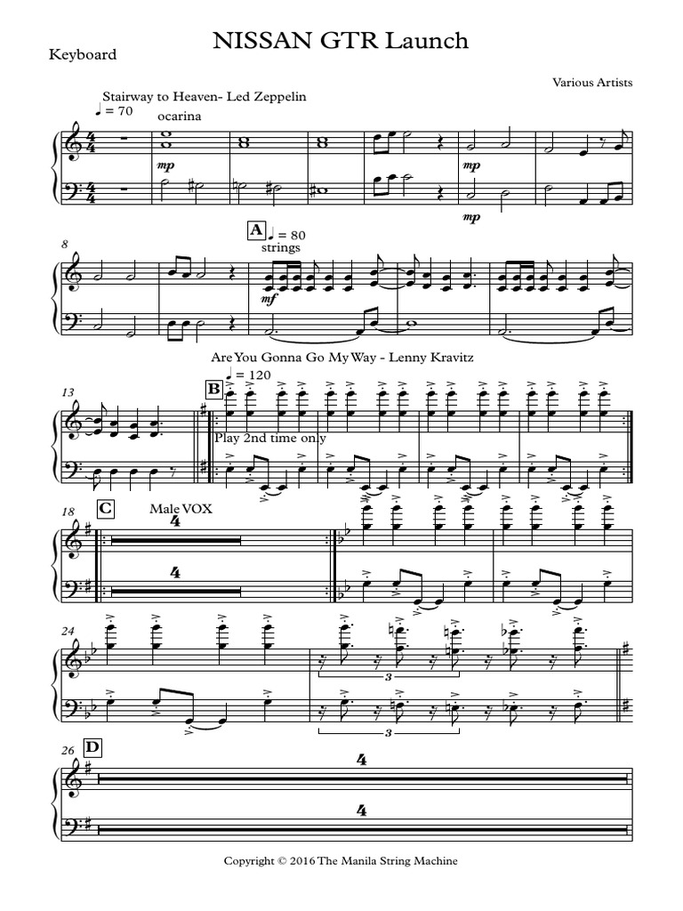 NISSAN GTR Launch - Keyboard | PDF