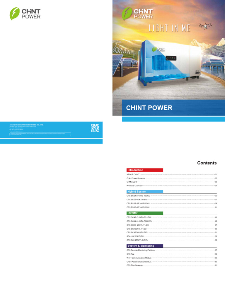 Chint Power Systems Inverter Overview | PDF | Power Inverter ...