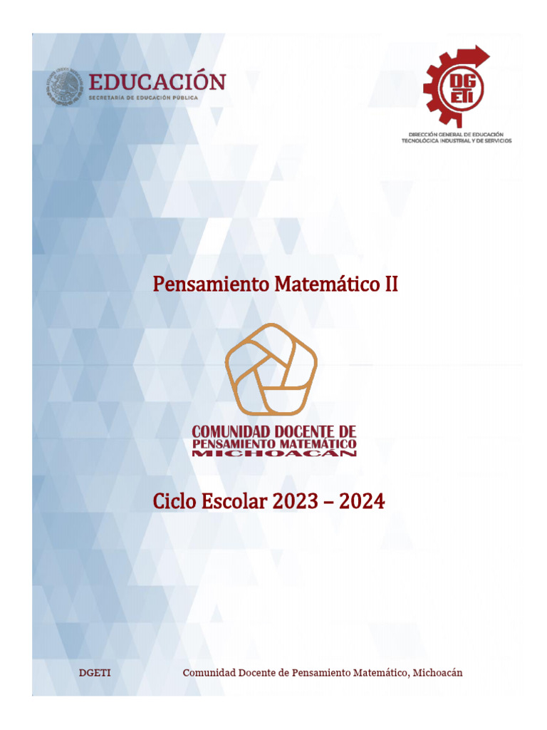 Pensamiento Matemático II | PDF | Multiplicación | Exponenciación