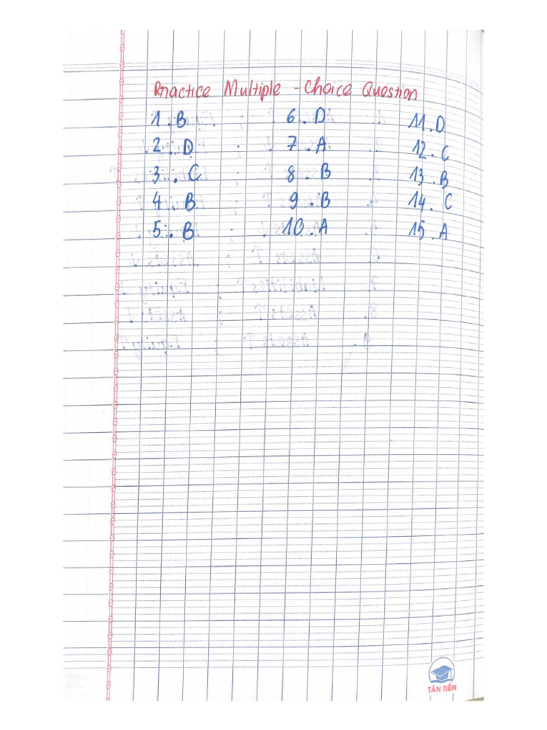 Practice Multiple Choice Questions (1-15) | PDF