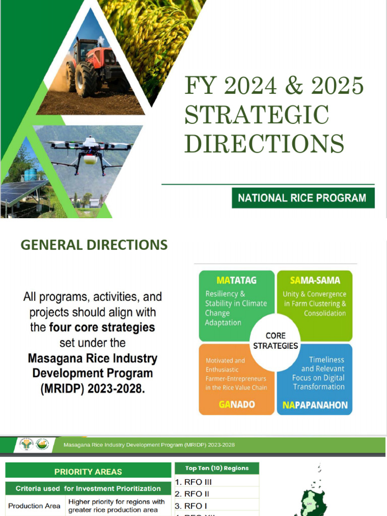 FY 2024 and 2025 MRIDP Strategic Directions | PDF | Food Industry ...
