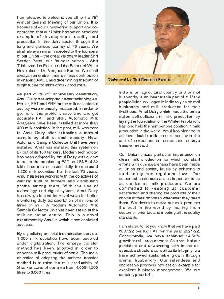 FY 21-22 Chairman's Speech | PDF