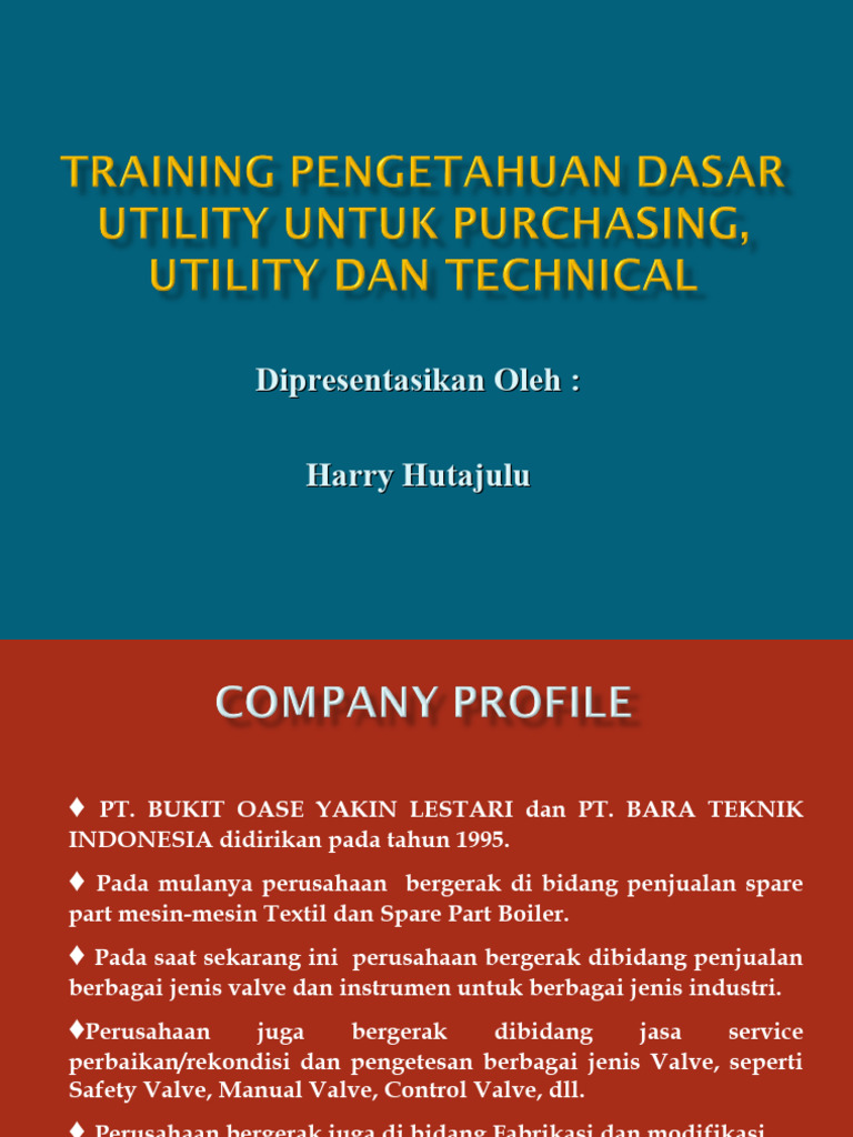 Training Pengetahuan Dasar Utility Untuk Purchasing, Utility | PDF ...