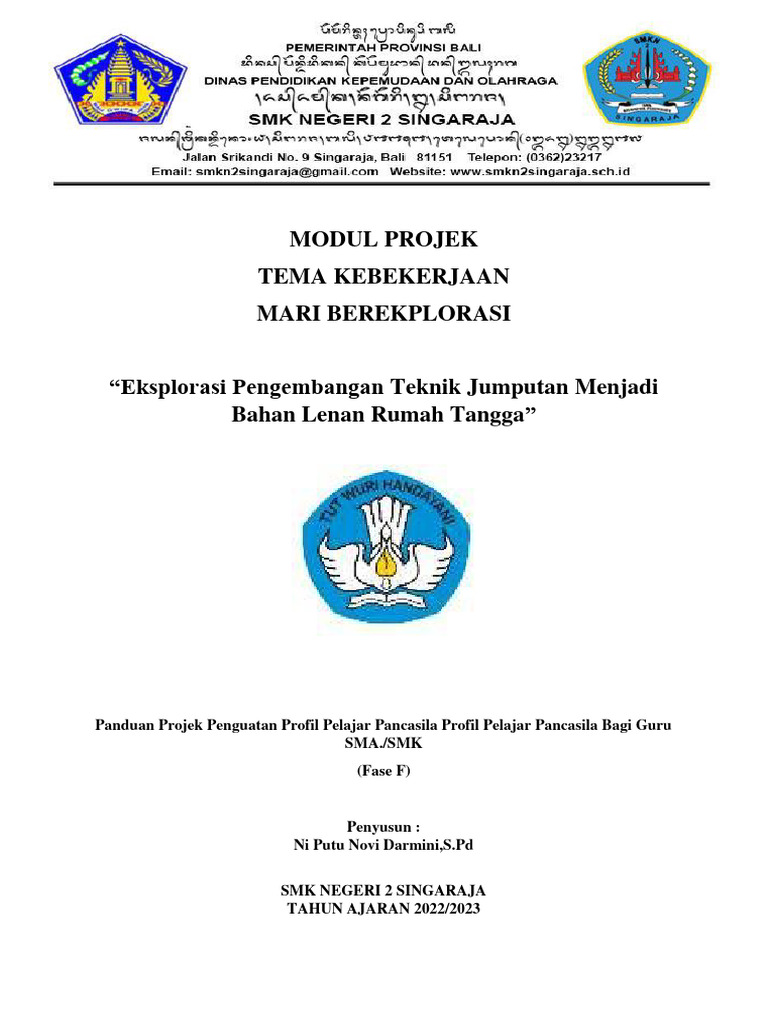 Modul Tema Kebekerjaan XI Tata Busana | PDF