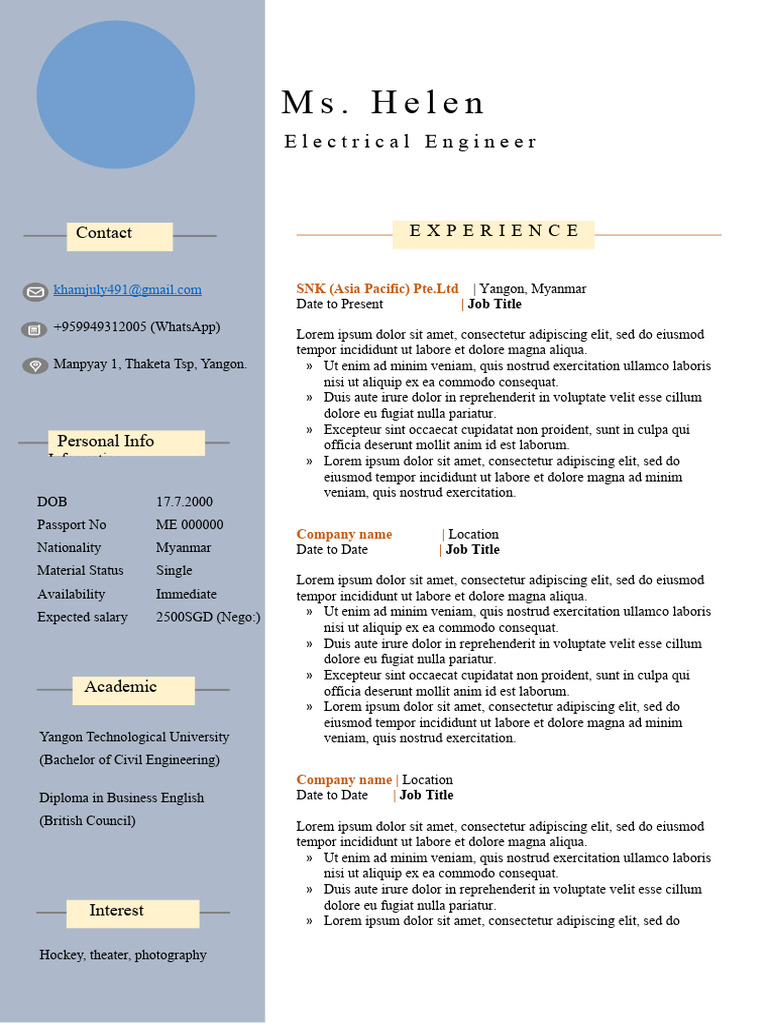 Resume 5 | PDF