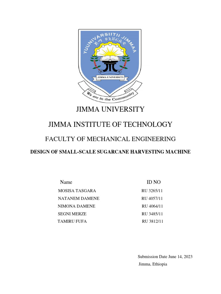 Jimma University | PDF | Sugarcane