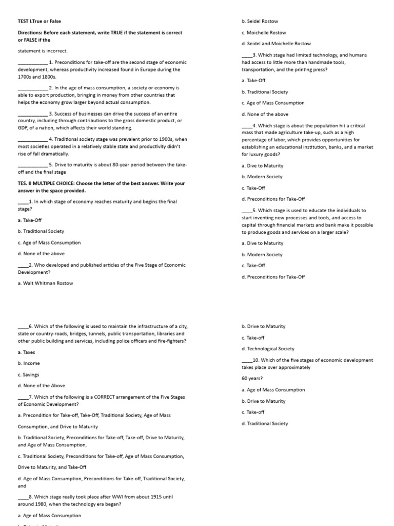 Gas 12 Quiz | PDF | Economies | Consumerism