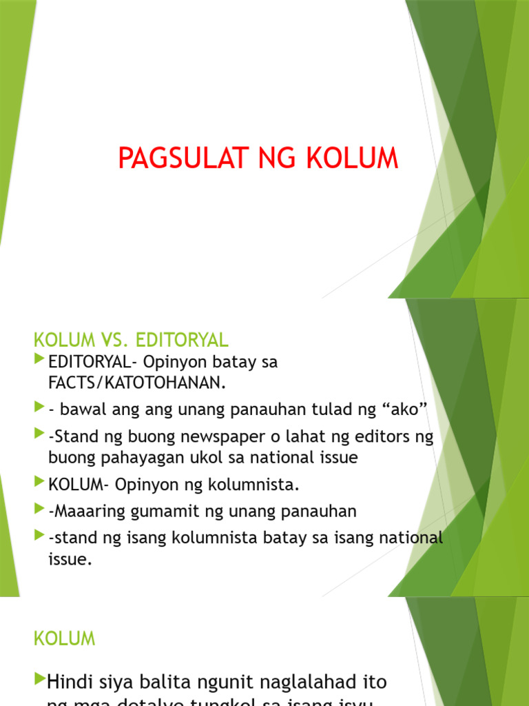 Pagsulat NG Kolum | PDF