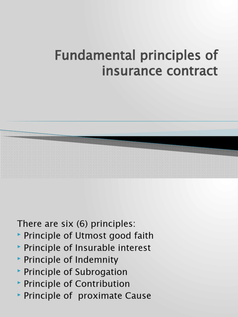 2fundamental Principles of Insurance Contract | PDF | Insurance ...