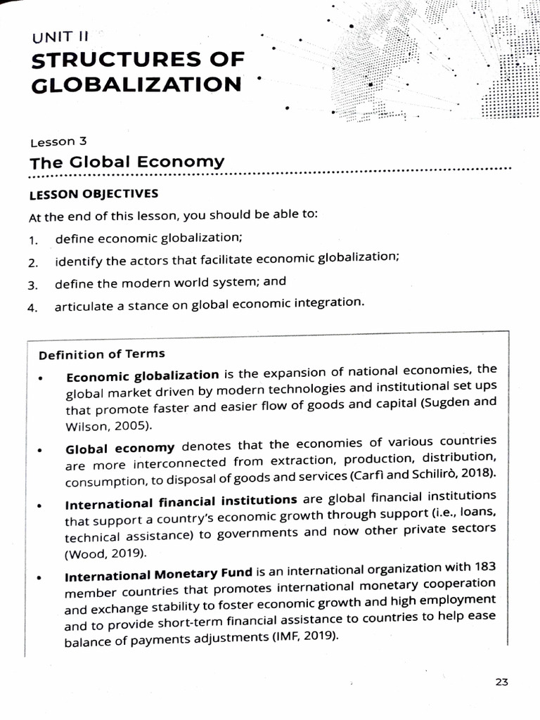 Week 2-Structures of Globalization-Part 1 | PDF | World Systems Theory | Globalization