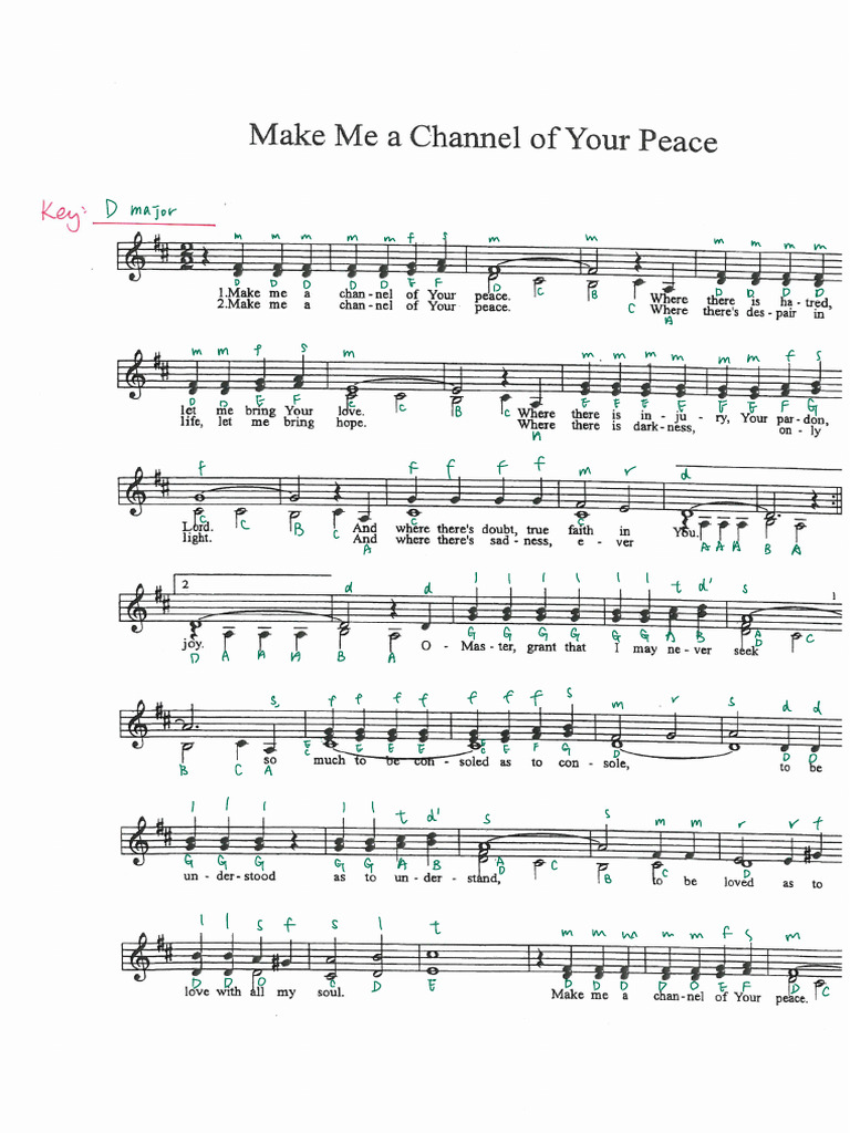 Make Me A Channel of Your Peace | PDF