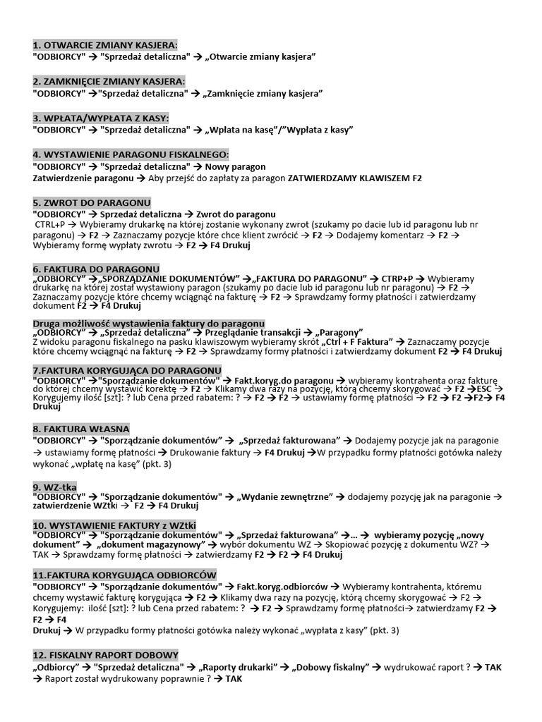 Instrukcja 1 Strona | PDF