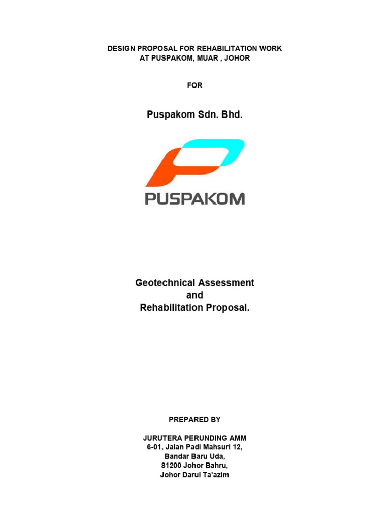 Rehabilitation Proposal for Puspakom Muar | PDF | Storm Drain | Civil ...