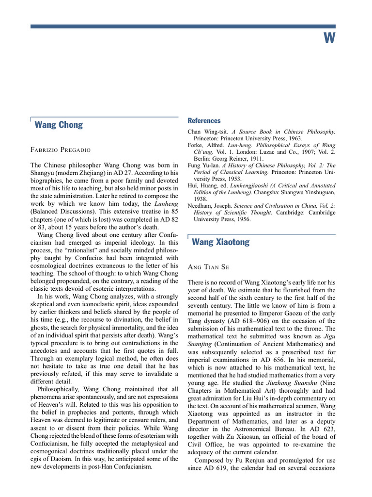 Wang Chong's Philosophical Skepticism | PDF | Vedas | Precipitation