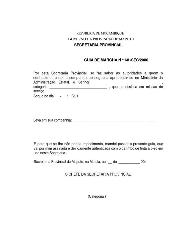 Guia de Marcha | PDF