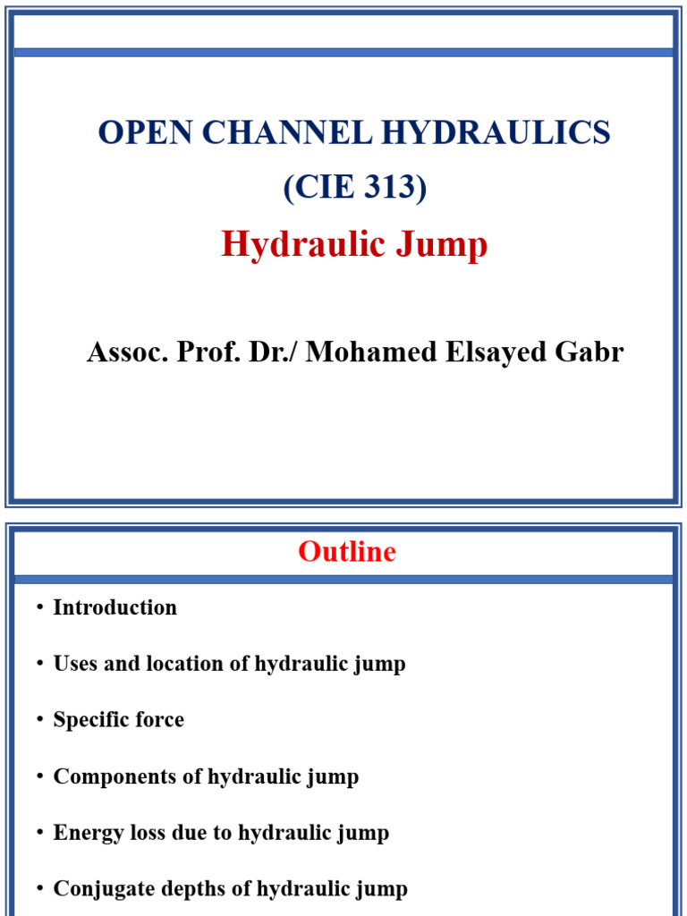 Hydraulic Jump Analysis and Applications | PDF | Continuum Mechanics ...