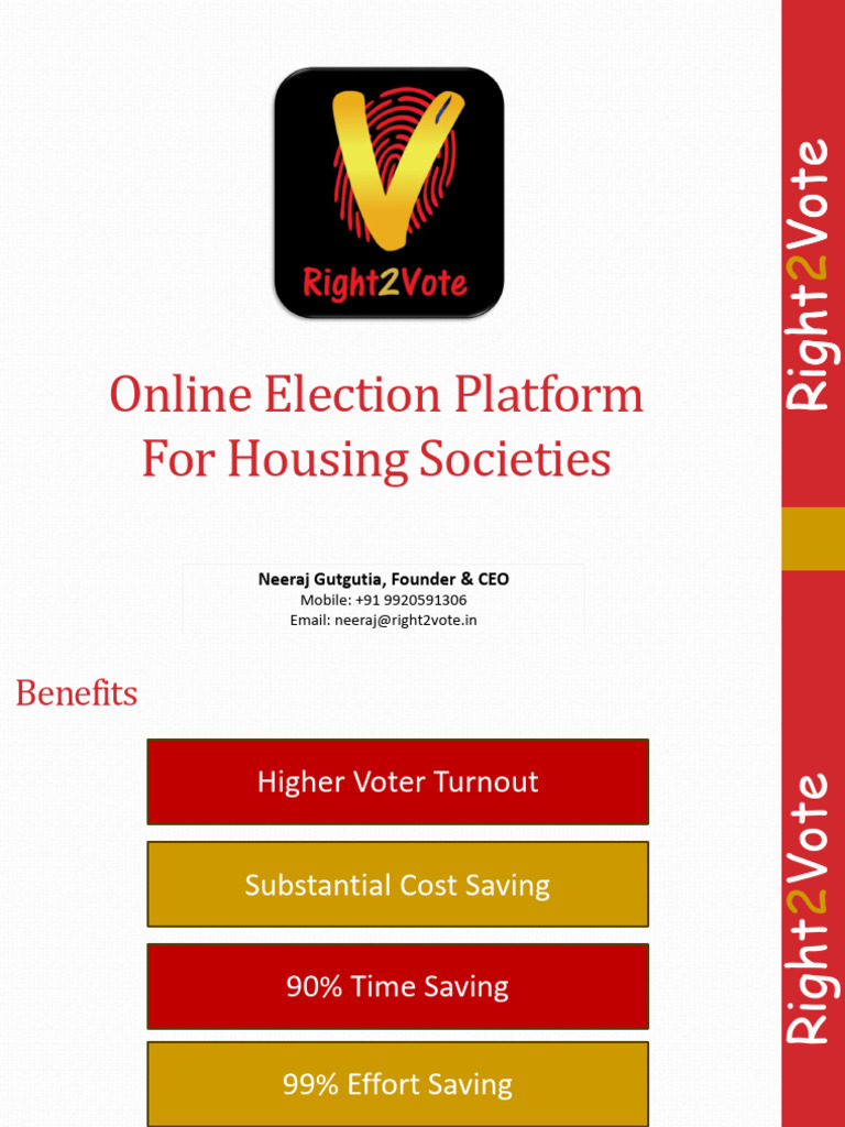 Right2Vote Customer Presentation | Download Free PDF | Voting