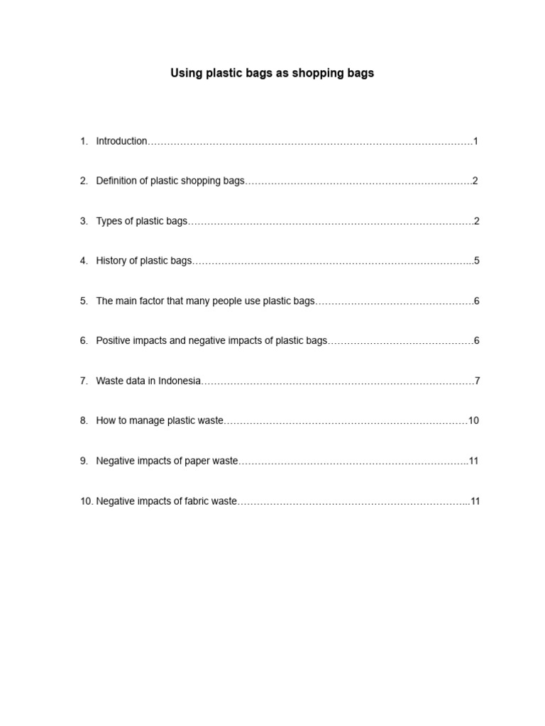 Using plastic bags as shopping bags | PDF | Recycling | Amorphous Solid