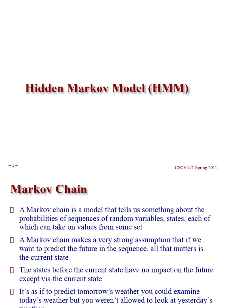 HMM Bioinformatics | PDF | Markov Chain | Machine Learning