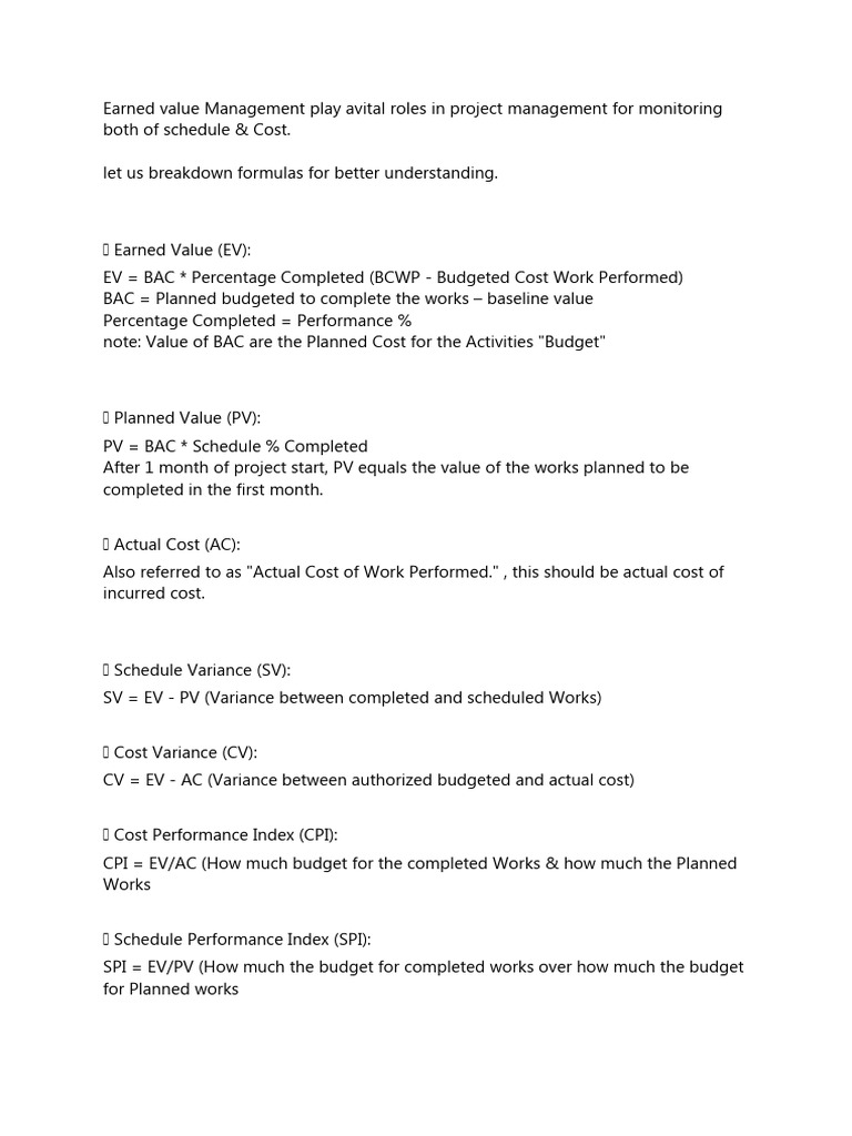 Earned Value Method | PDF