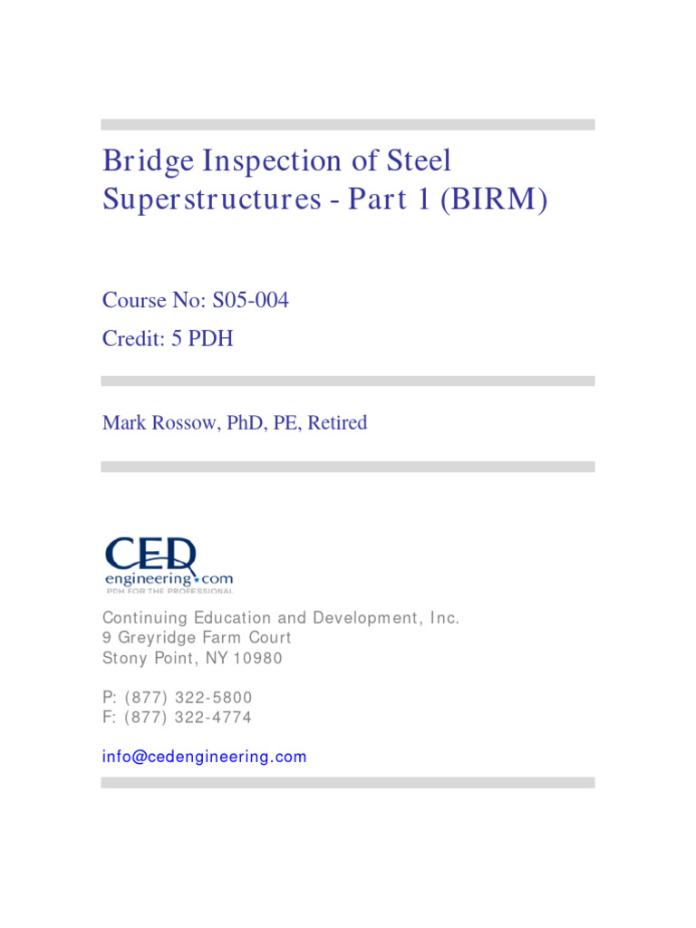 Bridge Insp of Steel Superstructures - Part 1 | PDF | Fracture ...