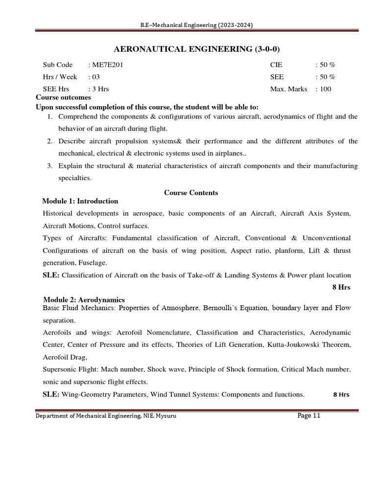 Aeronautical Engineering | PDF | Aircraft | Flight