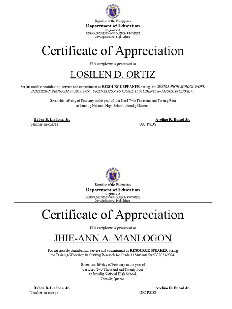 CERTIFICATES FOR TWG | PDF | Public Administration | Southeast Asia