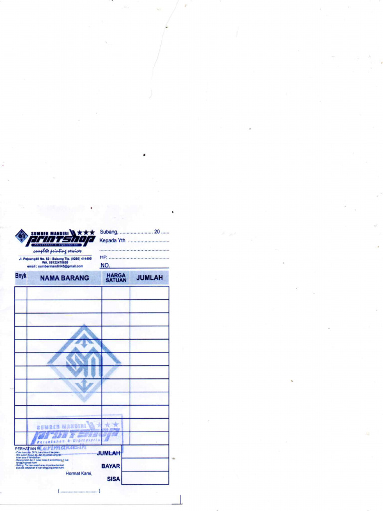 Kwitansi Printshop | PDF