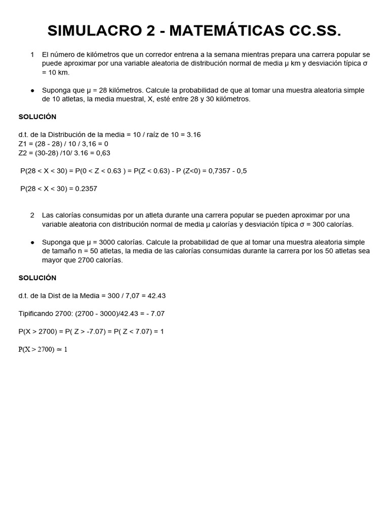 Simulacro 2 Resuelto S2 - SOL - MAT2 | PDF