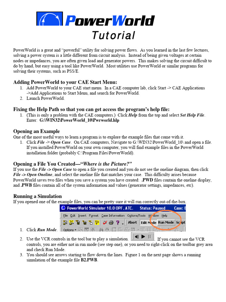 Power World Tutorial | PDF | Power (Physics) | Electronic Engineering