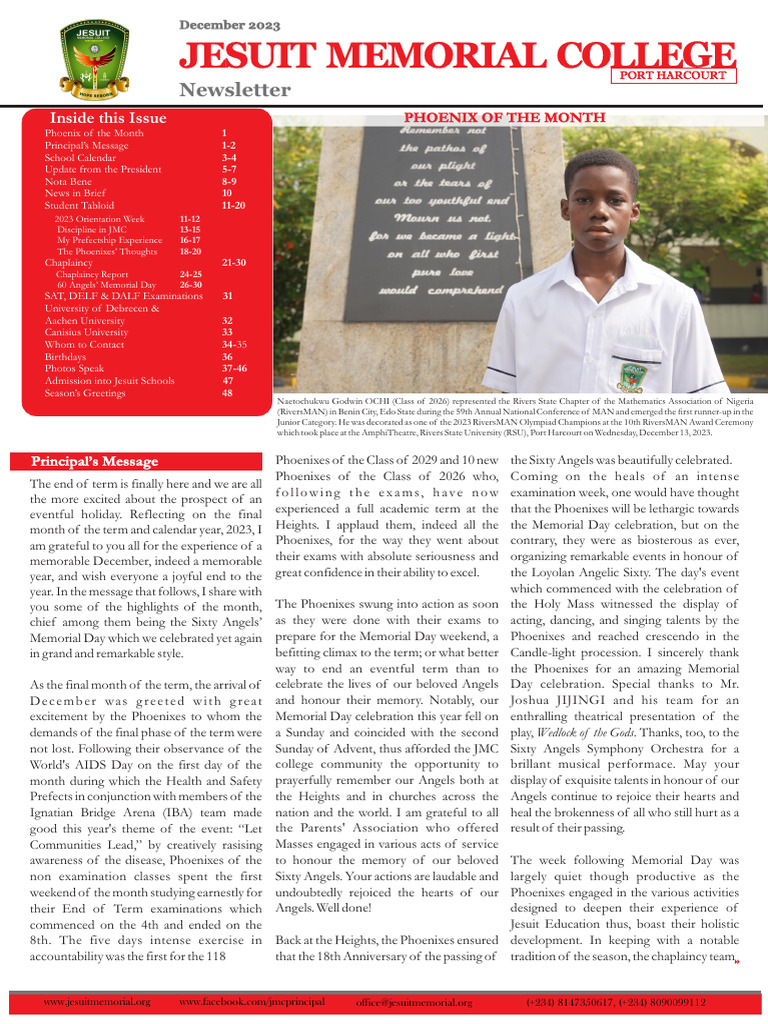 Newsletter December 2023 | PDF Newsletter December 2023 | PDF