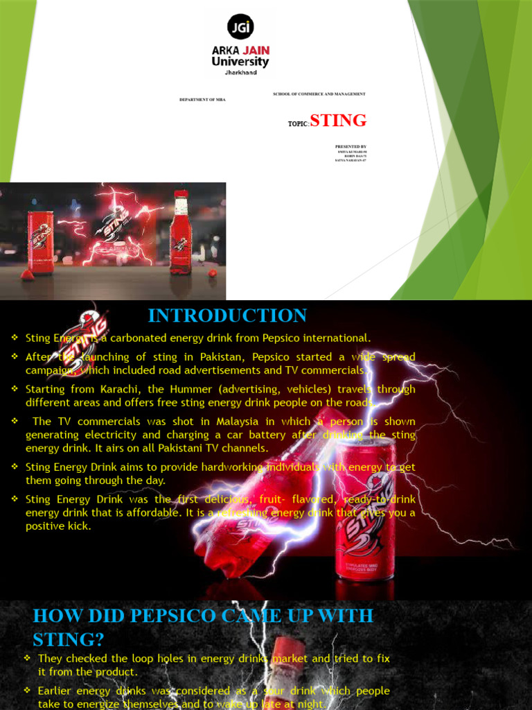 Sting | PDF | Pepsi Co | Taste
