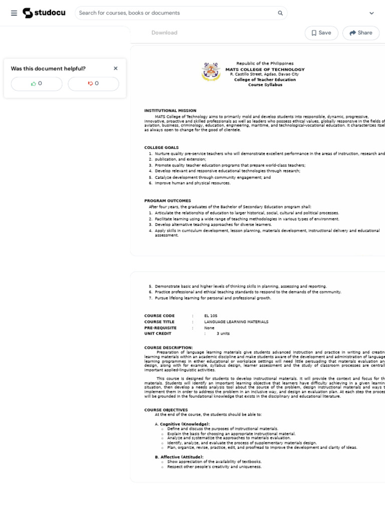 Language Learning Materials Syllabus 2nd Sem 2021 2022 - Compress | PDF ... Language Learning Materials Syllabus 2nd Sem 2021 2022 - Compress | PDF ...