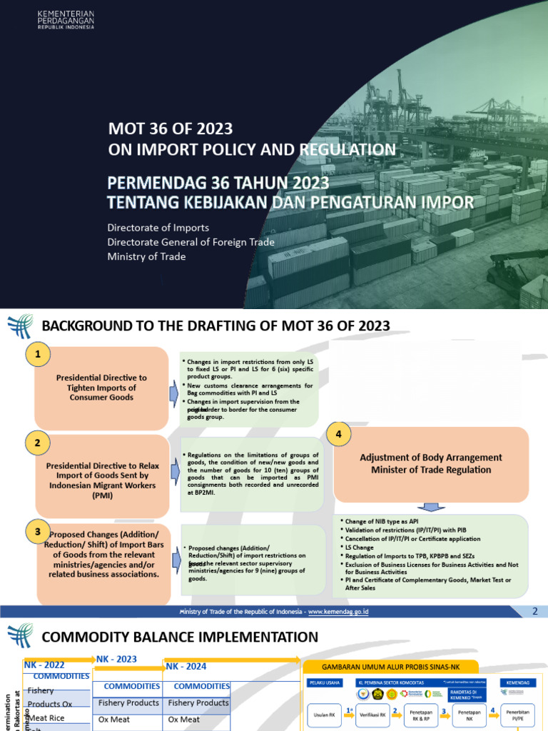 Minister of Trade Regulation Number 36 of 2023 For Electronic Product ...