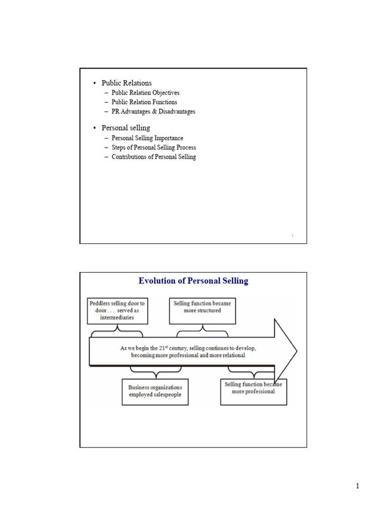 Module 1 - Personal Selling | PDF | Sales | Marketing