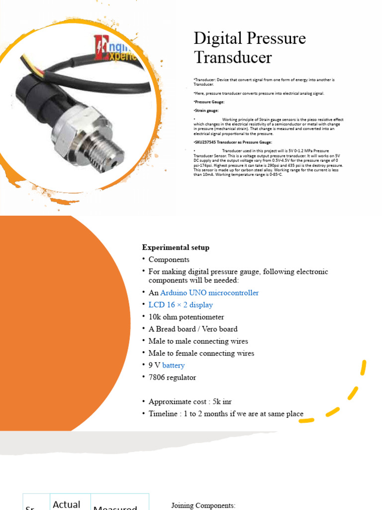 Design Thinking - Pressure Transducer | PDF | Pressure Measurement ...