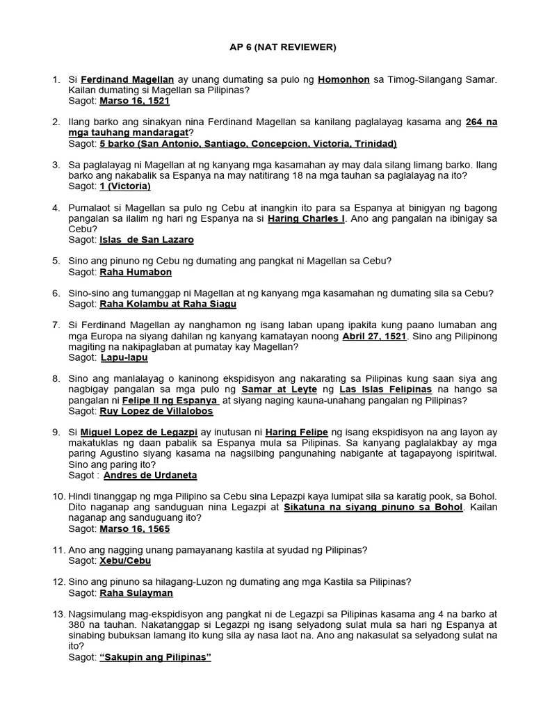 Ap-Ellna Grade 3 Reviewer | PDF