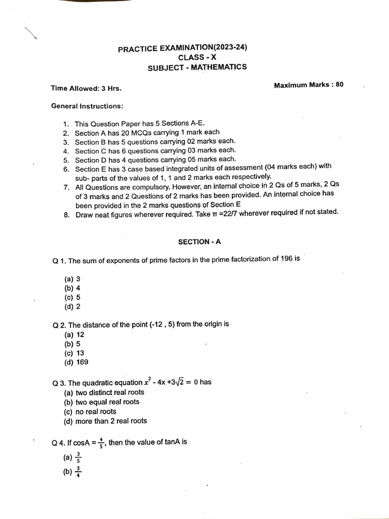 Practice Paper | PDF | Elementary Geometry | Euclidean Geometry