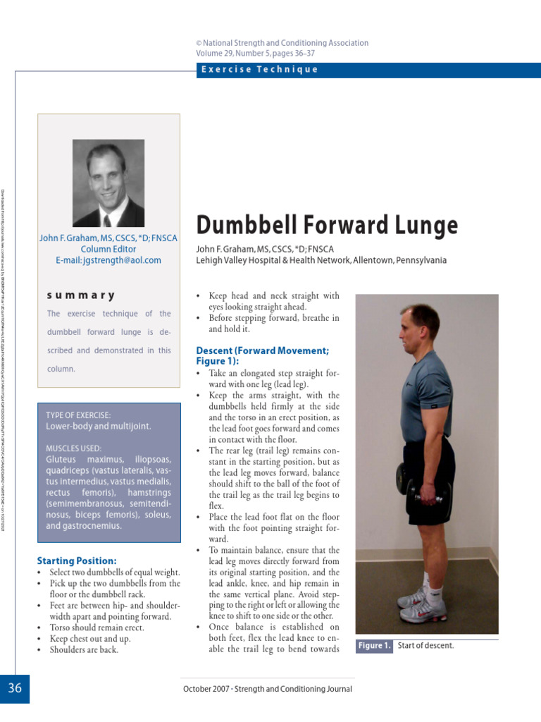 Dumbbell Forward Lunge.5 | PDF | Anatomical Terms Of Motion | Foot