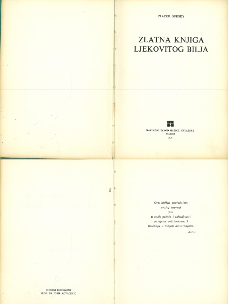 Zlatna Knjiga Ljekovitog Bilja | PDF