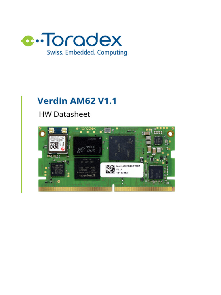 Verdin Am62 Datasheet | PDF | System On A Chip | Central Processing Unit